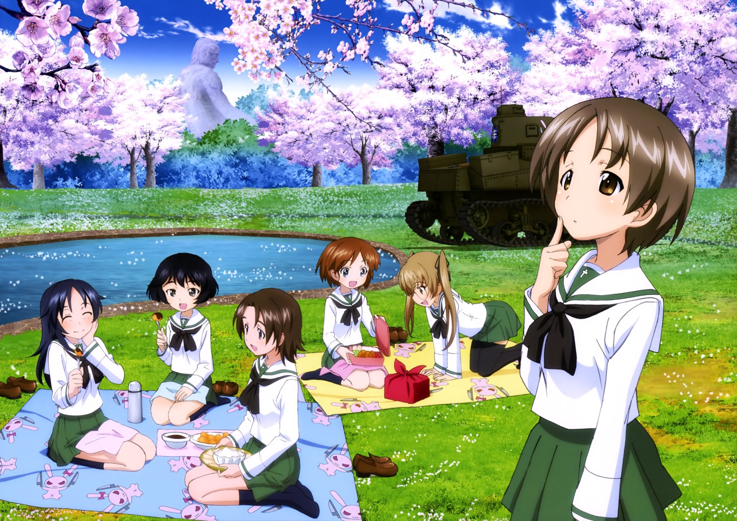 girls und panzer maruyama saki oono aya sakaguchi karina sawa azusa utsugi yuuki yamagou ayumi ...